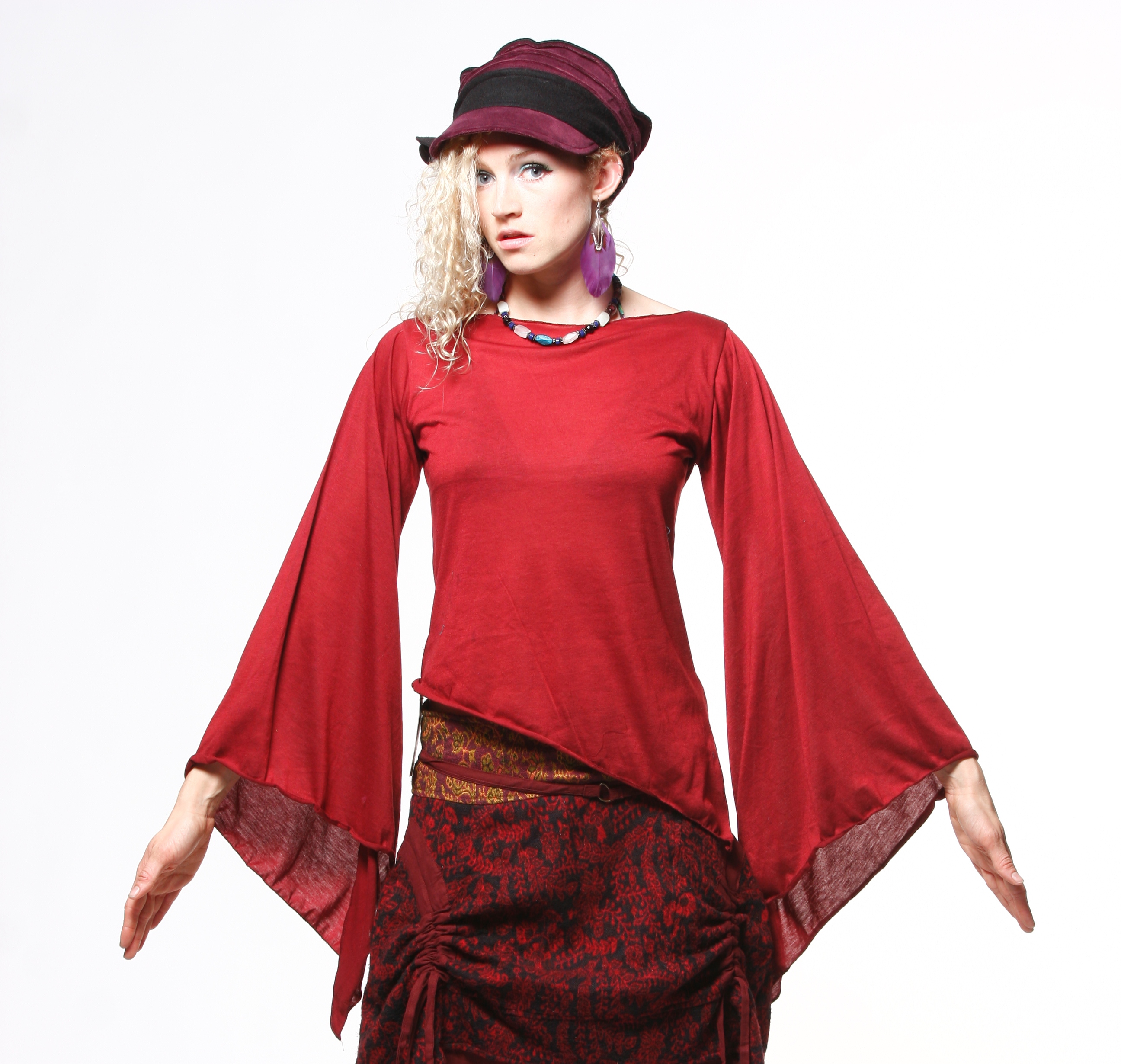 Pixie top with bell sleeves - Gekko Bohotique