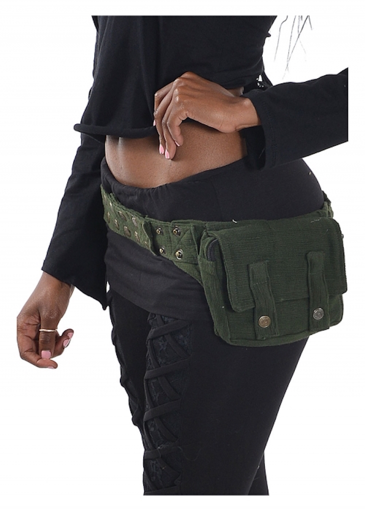 Two Pockets Canvas Belt - Gekko Bohotique